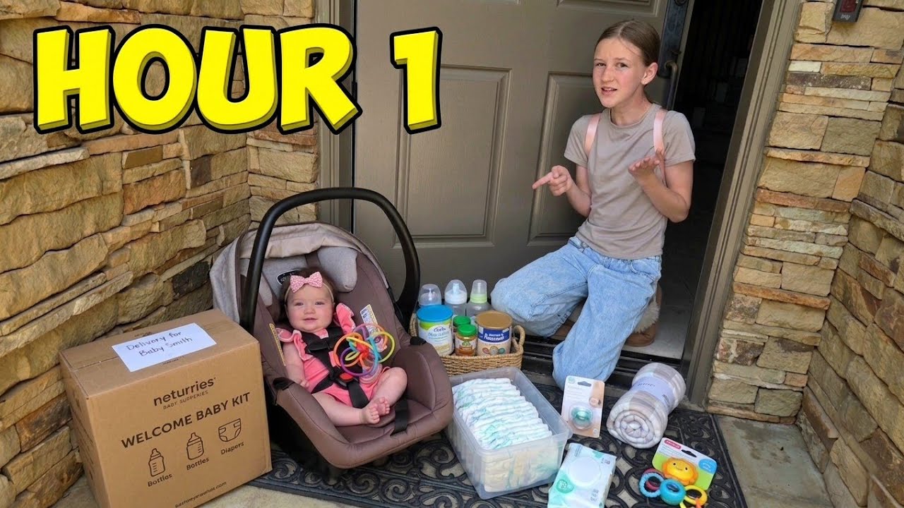 Baby left at my doorstep! Taking care of a baby for 24 hours!