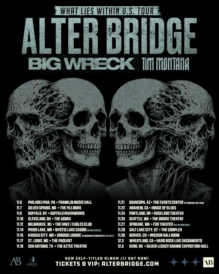 Alter Bridge book late 2026 US tour with Big Wreck + Tim Montana