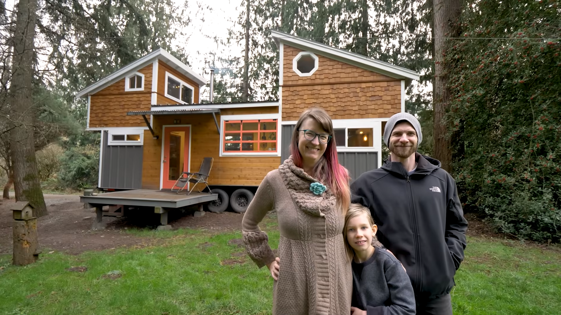 Escaping urban life for a forest tiny house