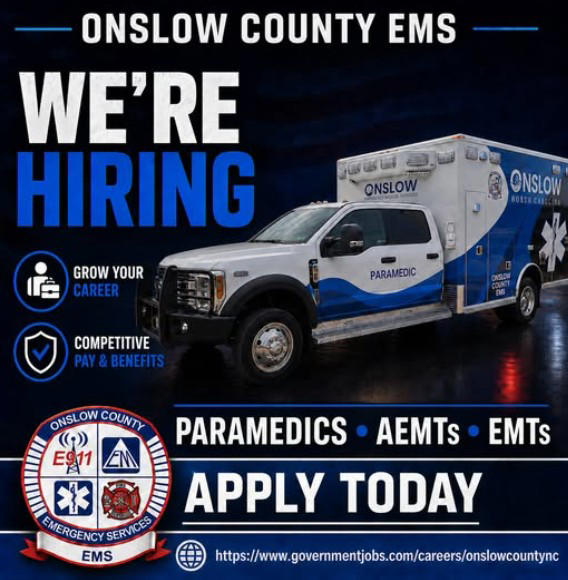 Onslow County EMS hiring: Make a daily impact, join the team
