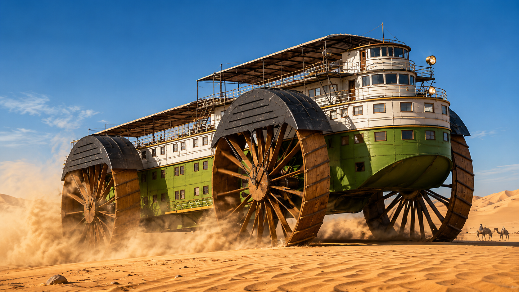 The giant land ship that tried to cross the Sahara like a luxury ocean ...