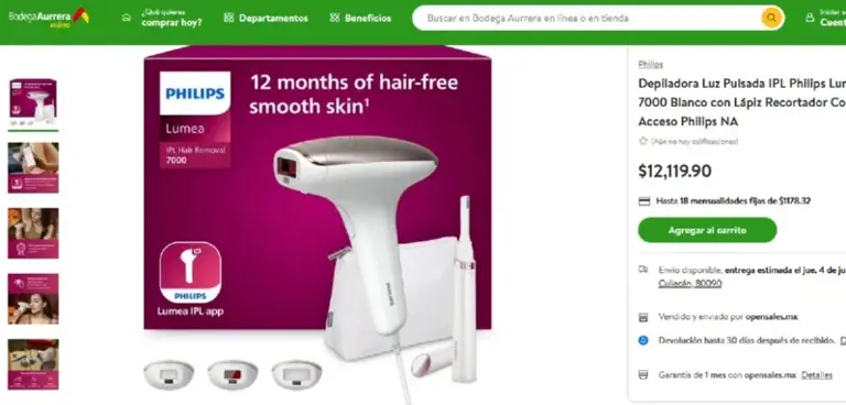 Más barata que en Bodega Aurrera, la depiladora Philips Lumea Series ...