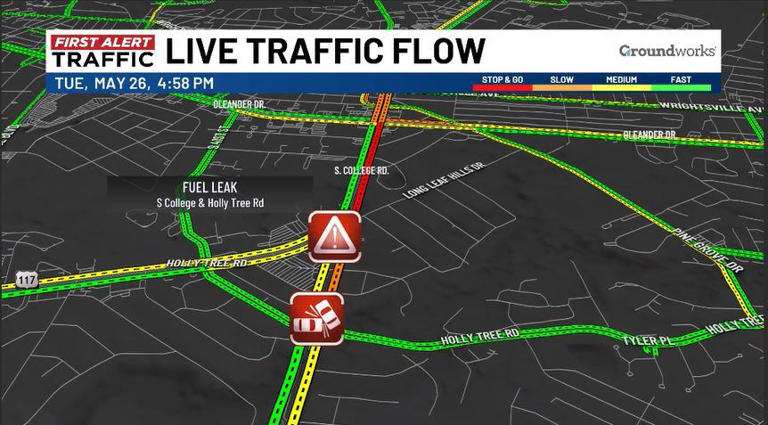 Traffic alert: Fuel spill causing delays on South College Road in ...