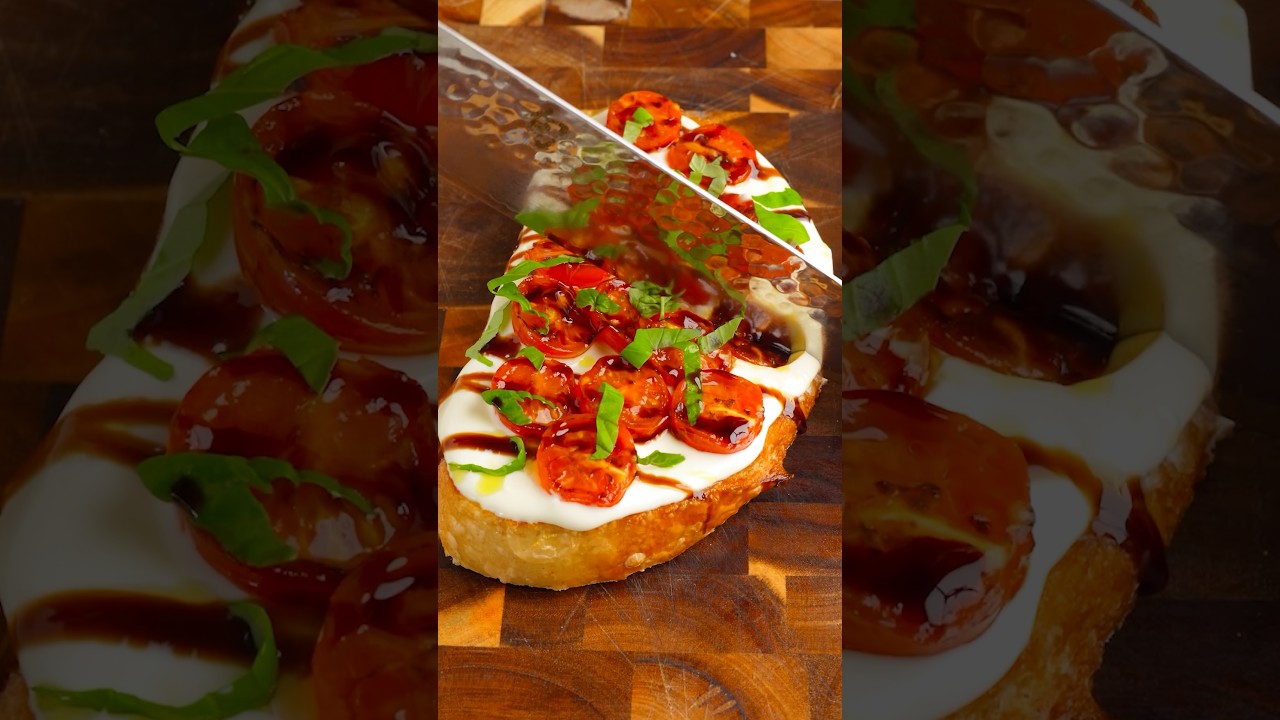 Whipped ricotta & blistered cherry tomatoes toast