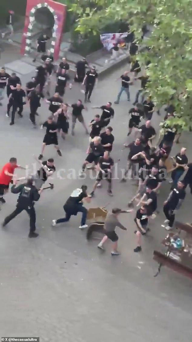 Crystal Palace fans clash with rival supporters in ugly scenes ahead of ...