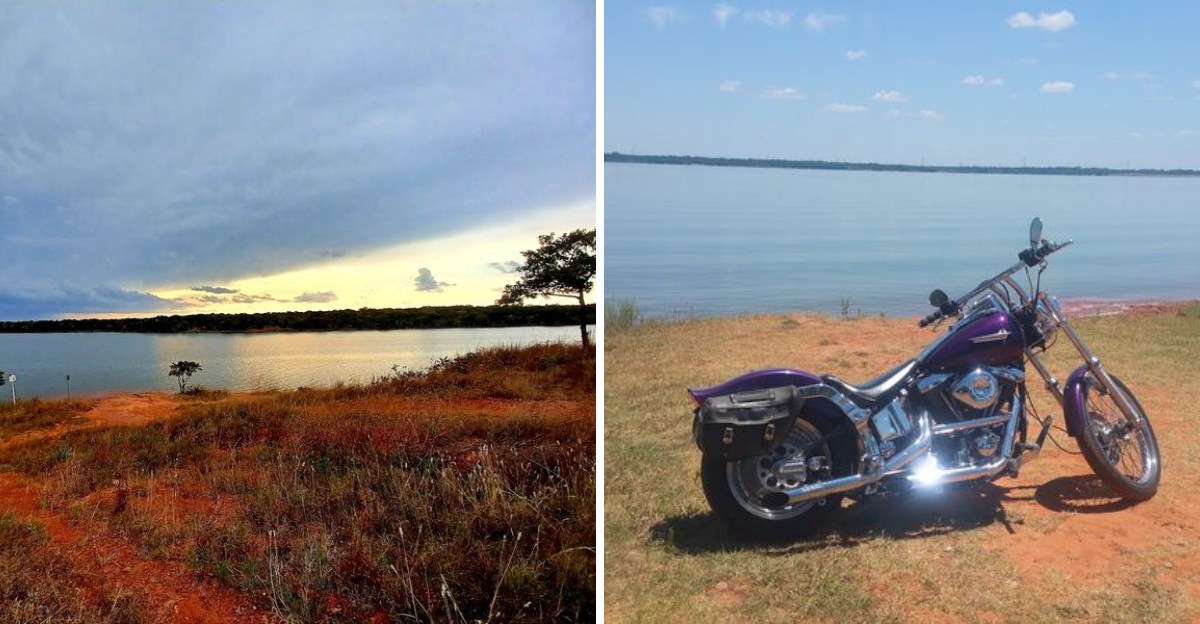 Oklahoma lake where 13 miles of trail circle water perfect for cycling ...