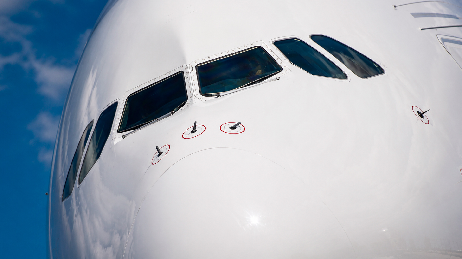 Airbus A380 cockpit close up caught on camera