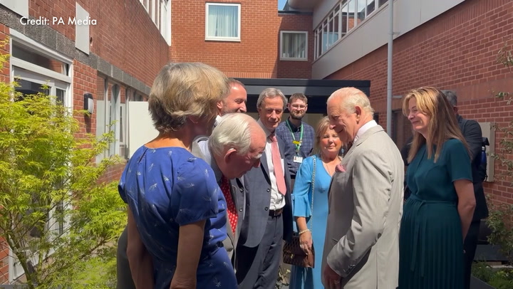 Watch: King Charles meets patients at cancer centre