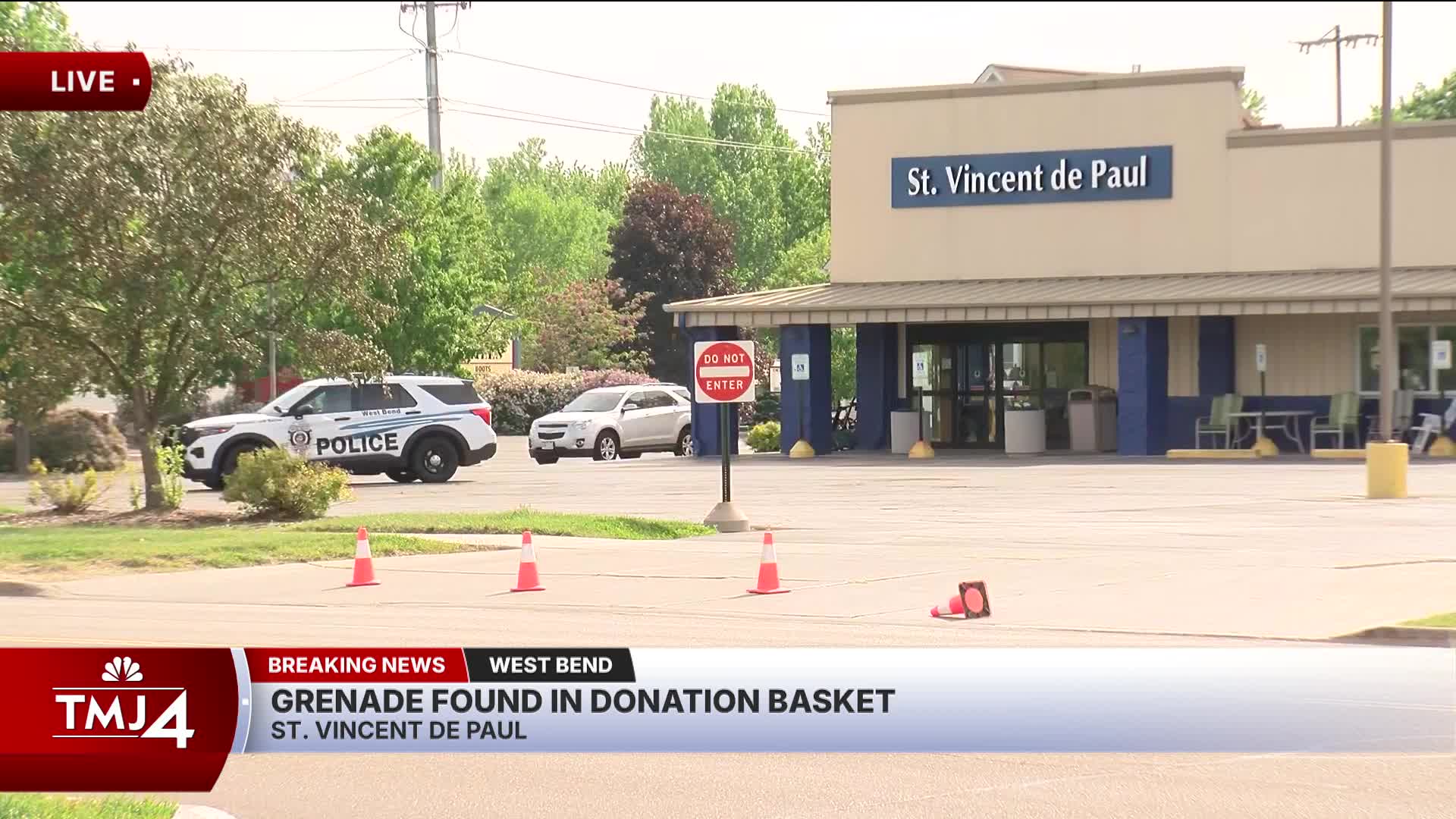 Grenade found in donation basket