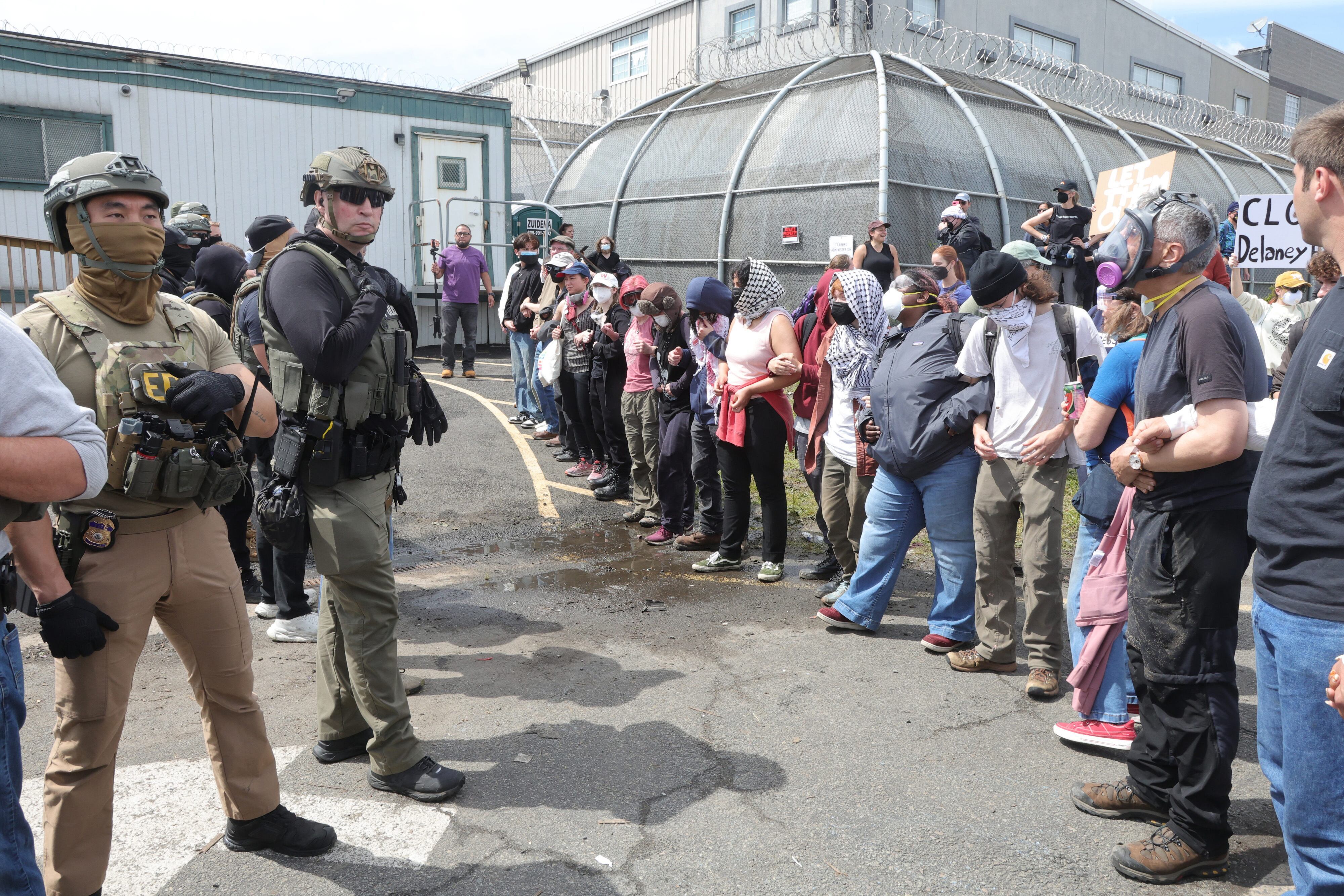 Ex-GOP lawmaker torches ICE 'internment camps' after clash outside ...