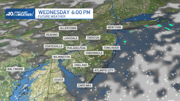 Warm and humid with scattered storms tomorrow