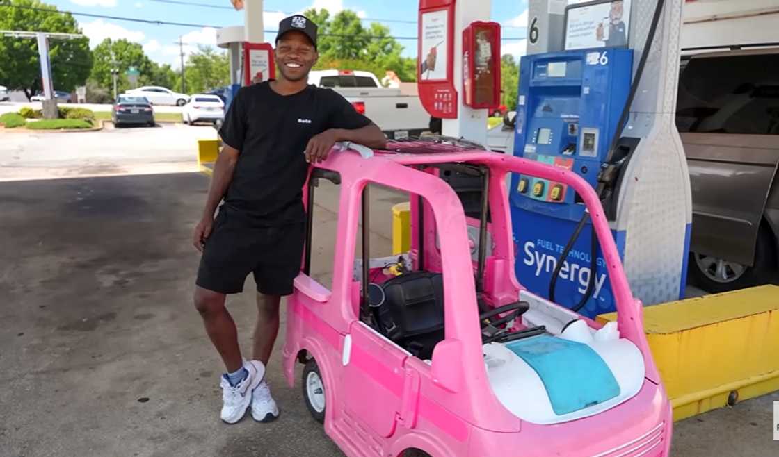 Man, 30, transforms pink Power Wheels Barbie Dream Camper into errand ...