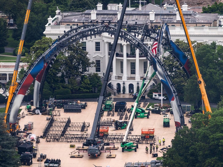 UFC's Freedom 250 fight venue showing progress on the White House lawn