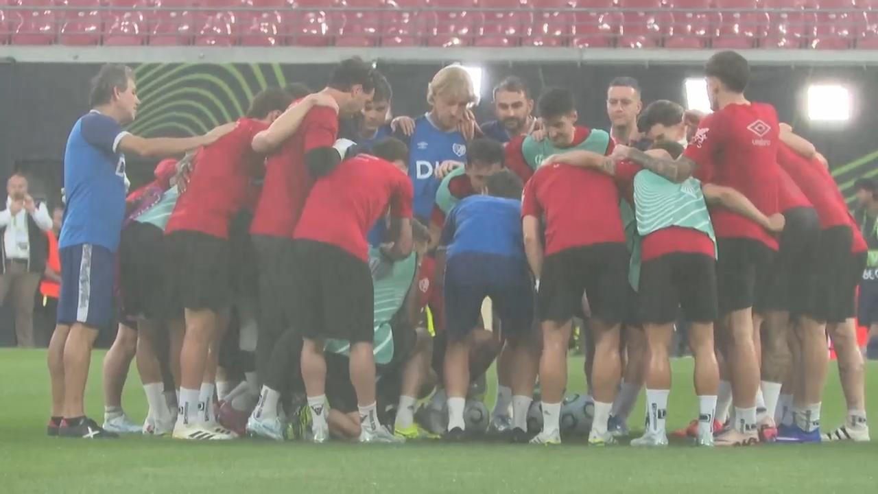 Rayo Vallecano train ahead of Conference League final against Crystal ...