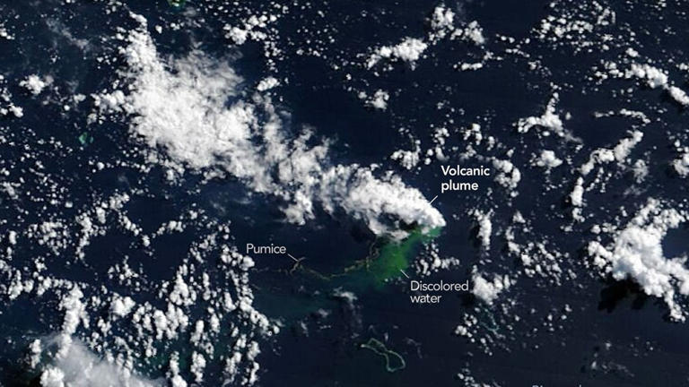Satellites imaged an underwater volcano erupting — scientists have no ...