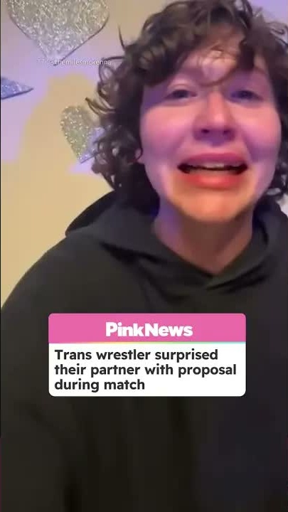 Surprise proposal at trans wrestling event!