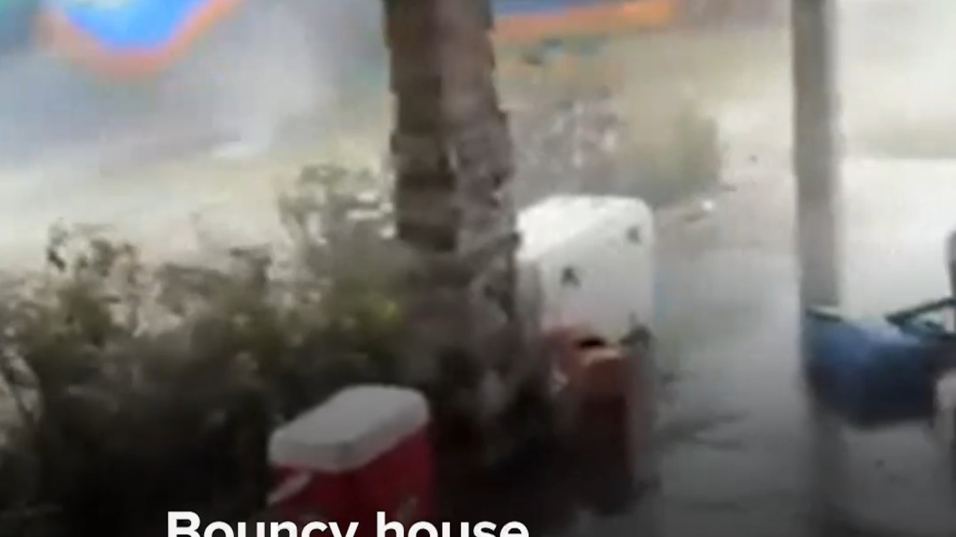 Bouncy house goes flying through Florida backyard