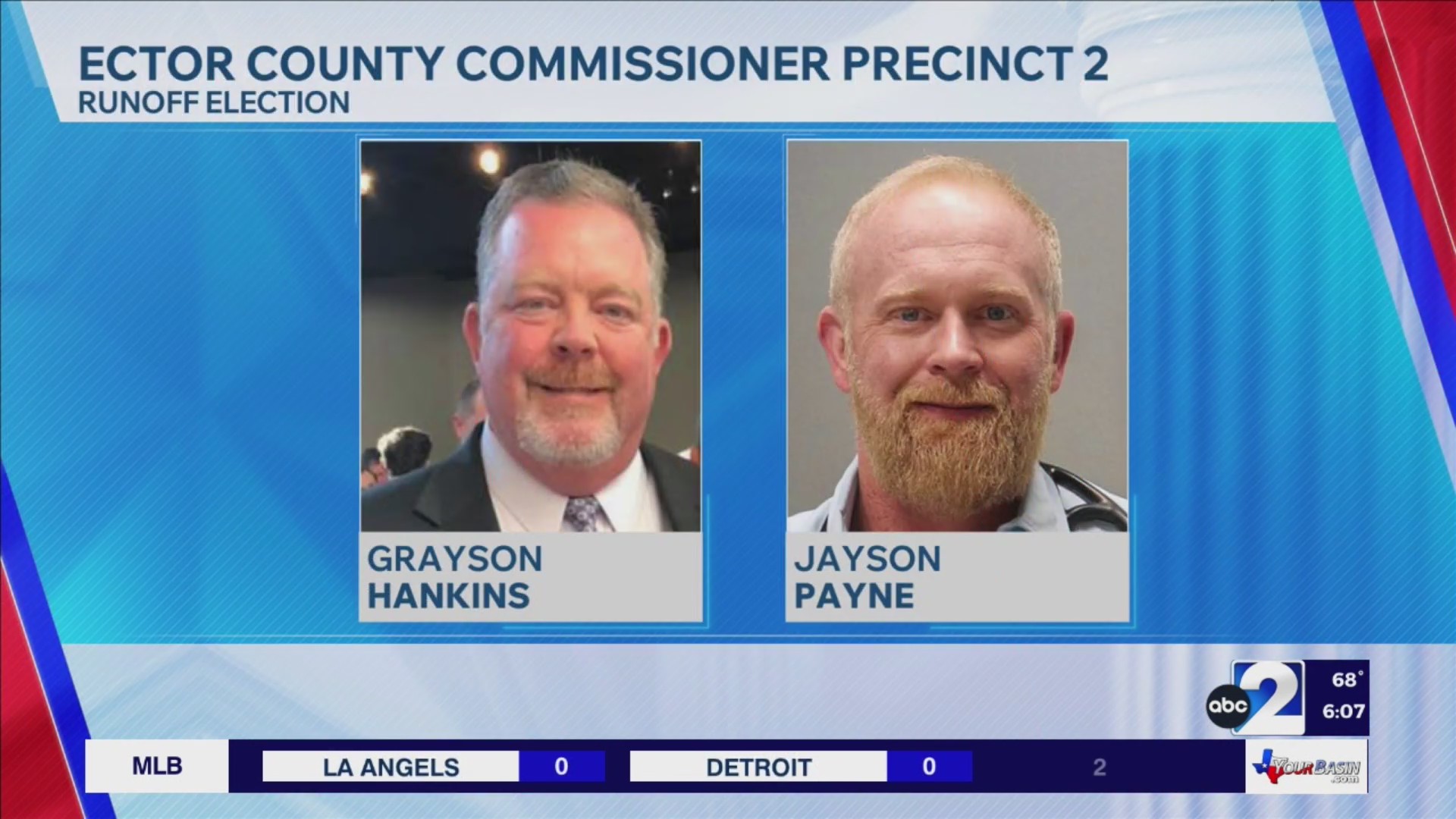 Grayson Hankins speaks to voters ahead of election day