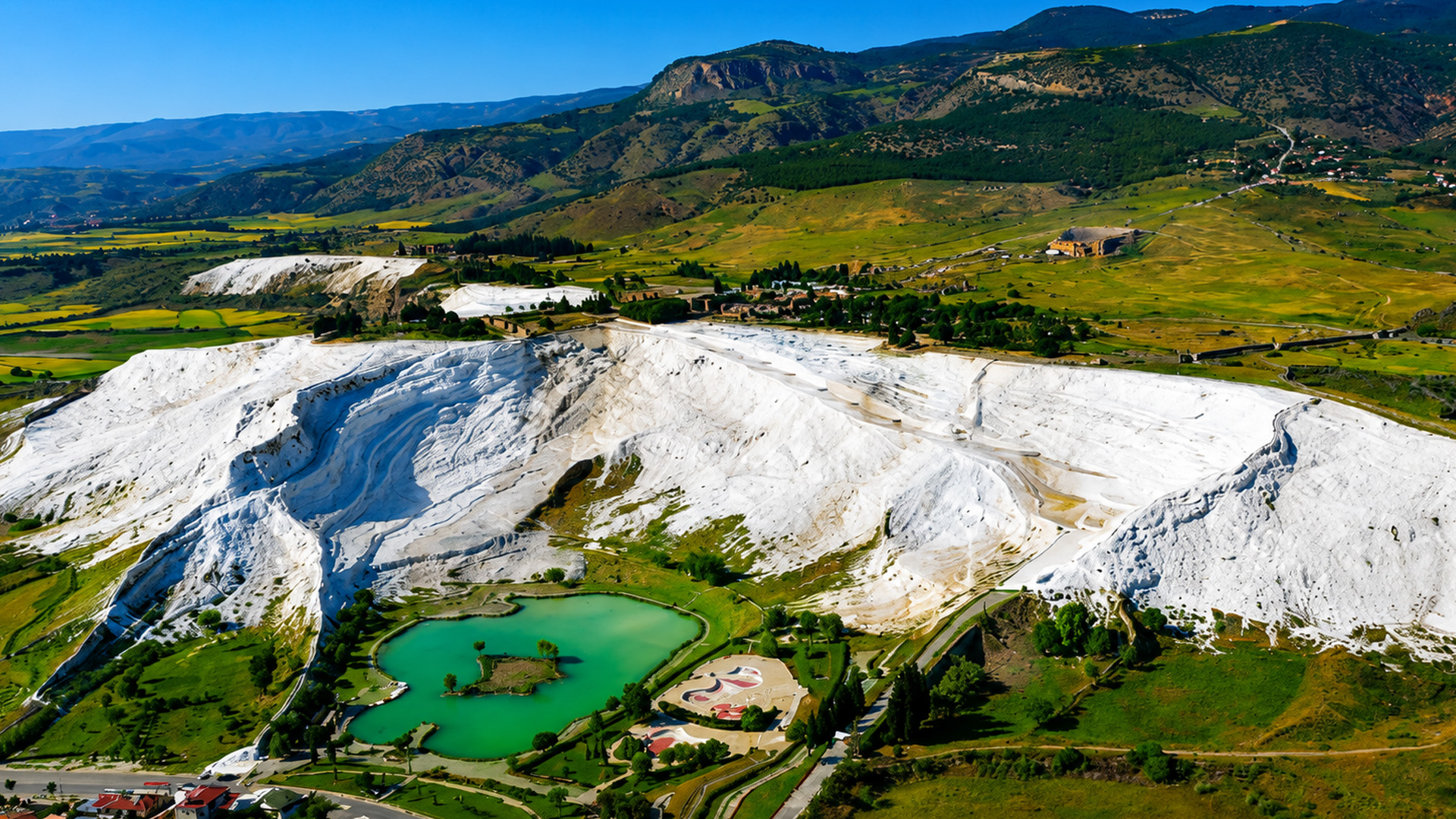 This landscape looks frozen without any snow