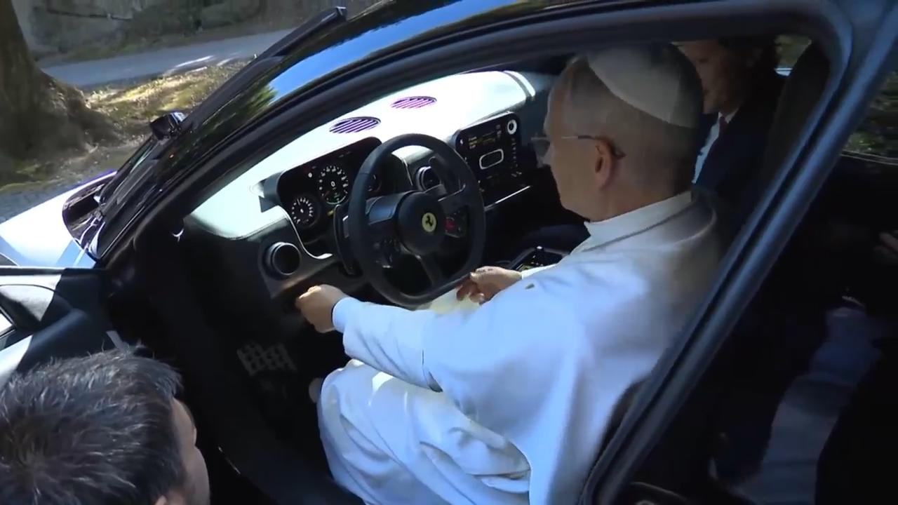 Ferrari unveils its first fully electric car to Pope Leo XIV