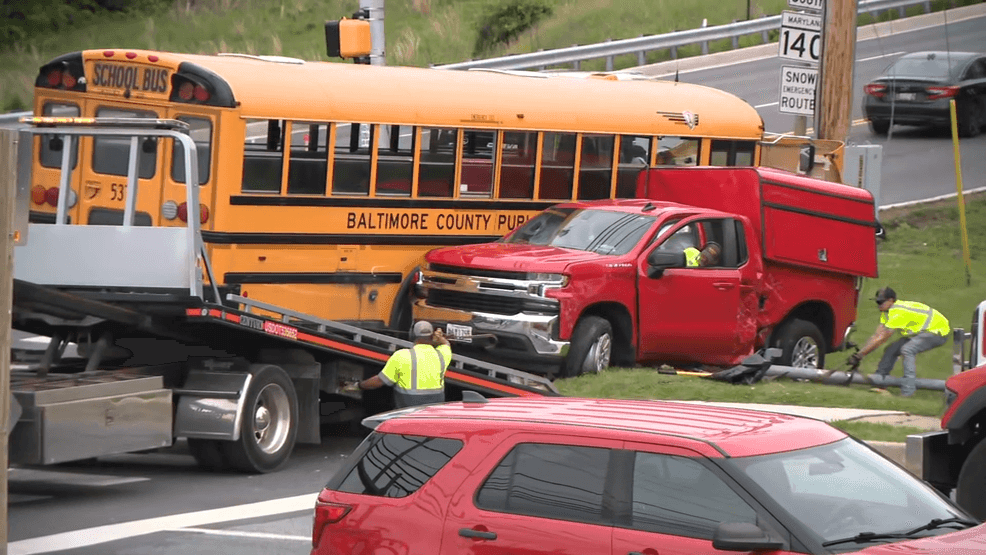 No students aboard as school bus, two vehicles collide in Owings Mills ...
