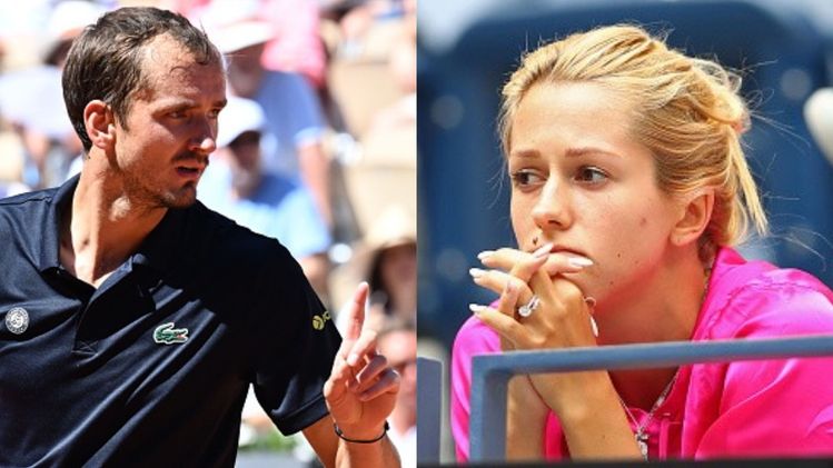 Watch: Medvedev's wife tells him to "behave" during heated on-court ...