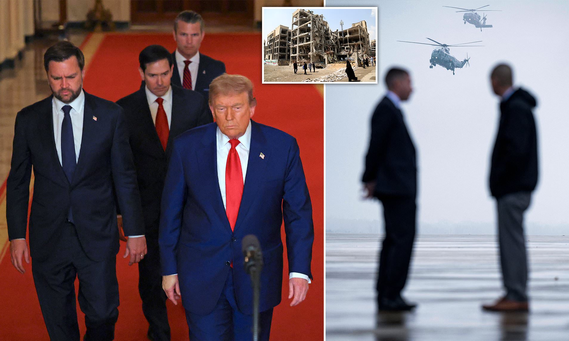 Trump's Camp David summit thrown into chaos by 'rain' as Cabinet ...