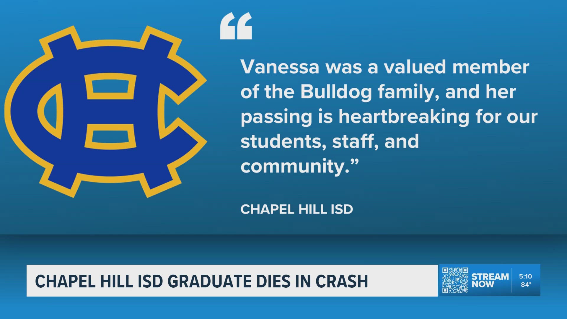 Chapel Hill ISD mourns graduate killed in Smith County rollover crash