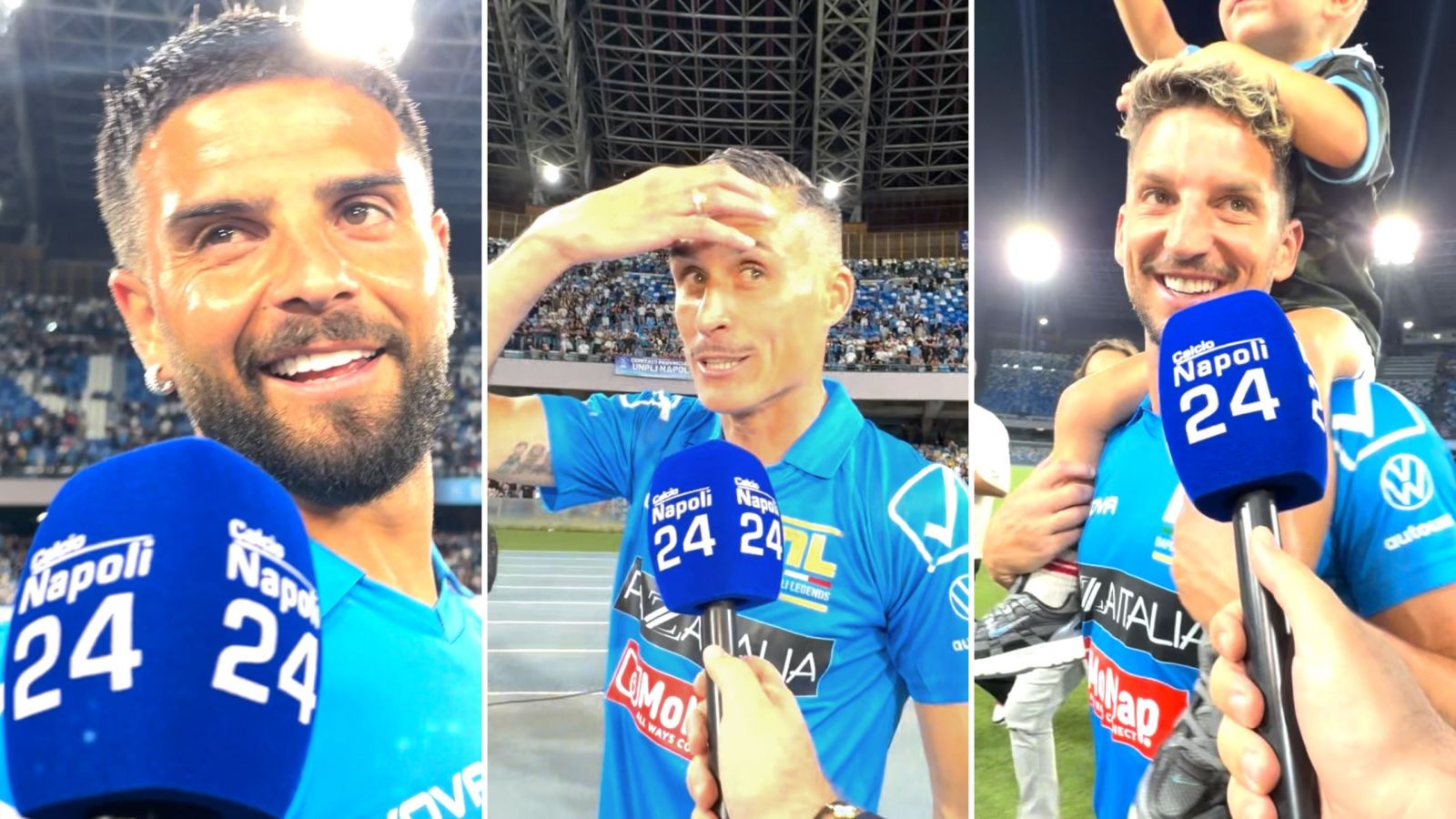 Notte dei Leoni, che spettacolo al Maradona! Le Napoli Legends fanno ...