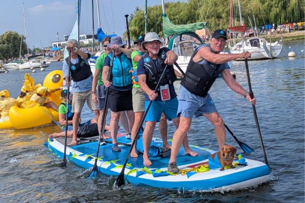 Floating picnic tables, kayaks and pirates retuning to the River Stour