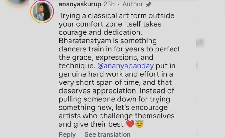 Shobhaa De backs Ananya Panday amid Bharatanatyam row over Chand Mera Dil