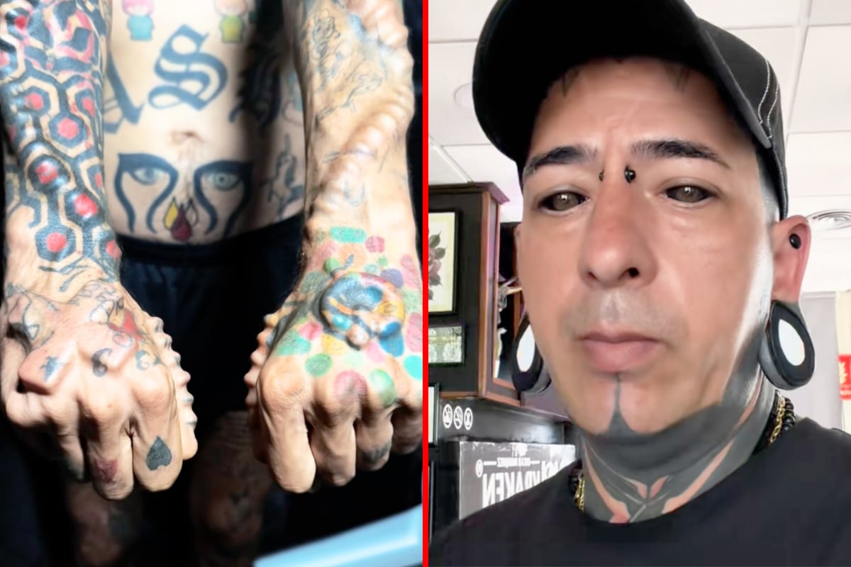 Extreme body modifier and ink addict embeds sculptures under skin and ...