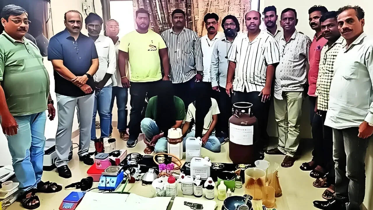 Secret drug lab busted in South Bombay flat; pills, gun, bullets seized ...