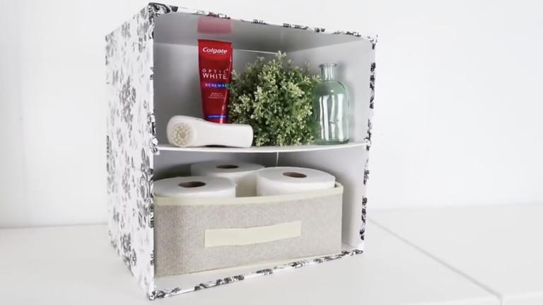 Not cabinets, not shelves: A clever Dollar Tree DIY for stylish toilet ...