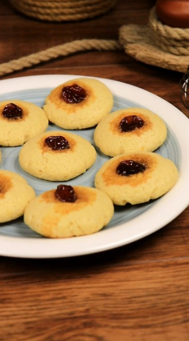 Soft buttery biscuits with sweet jam filling everyone will crave