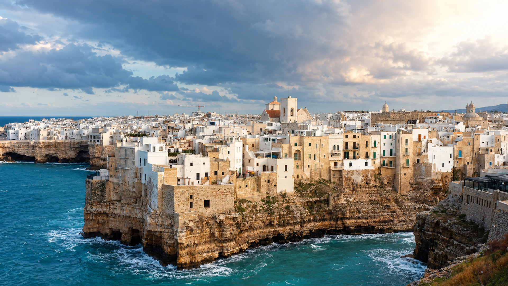 Waves keep crashing beneath these ancient streets