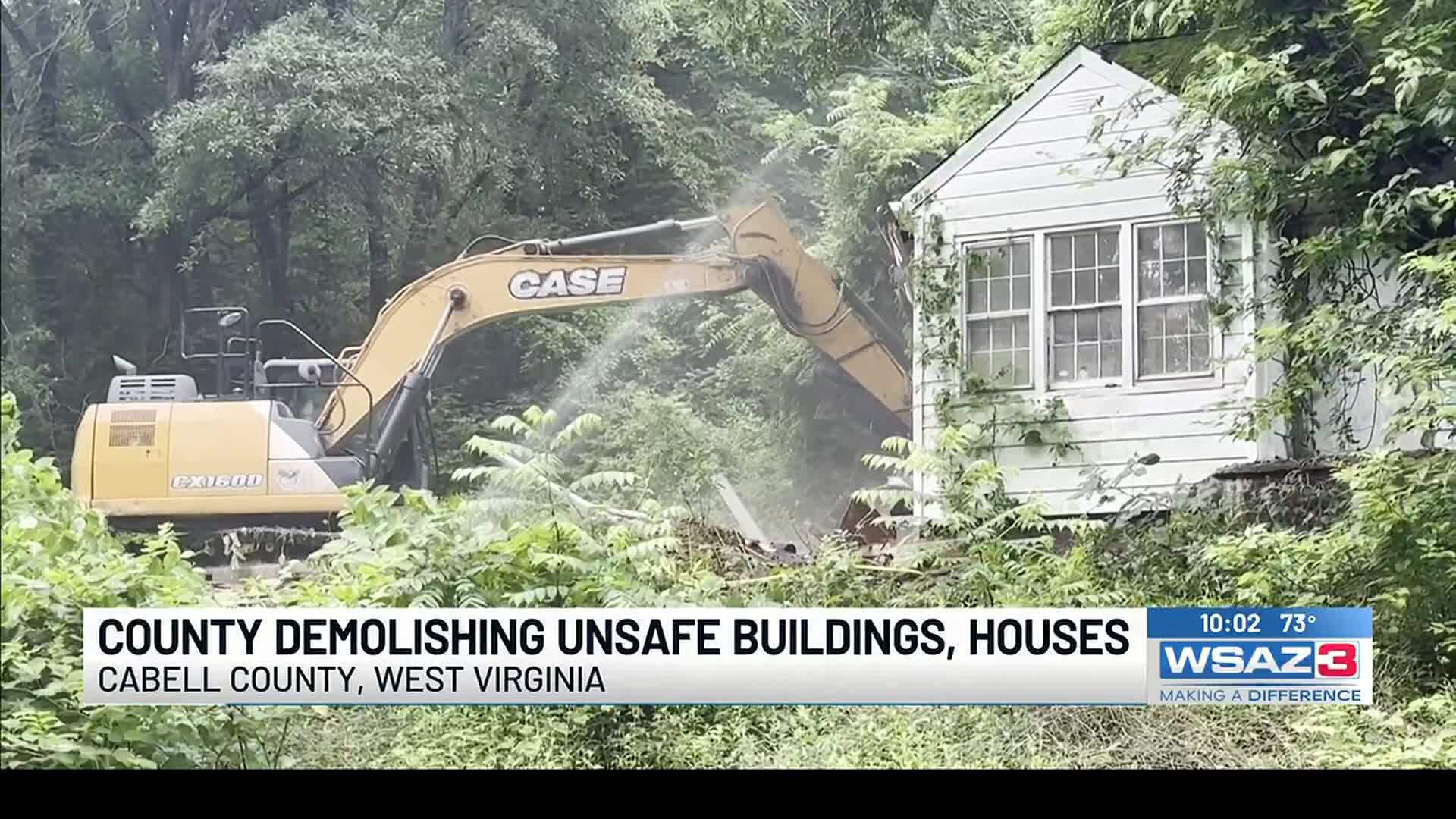 County tears down neglected properties to address safety risks and ...