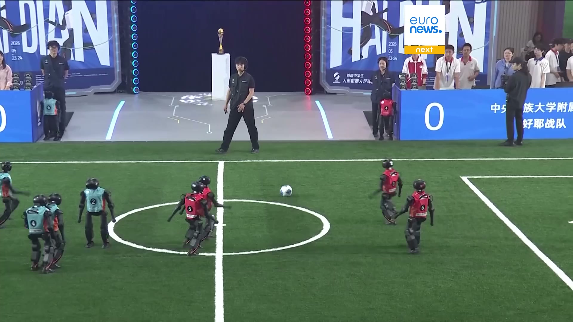 Humanoid robots face off in Beijing’s first-ever high school football ...