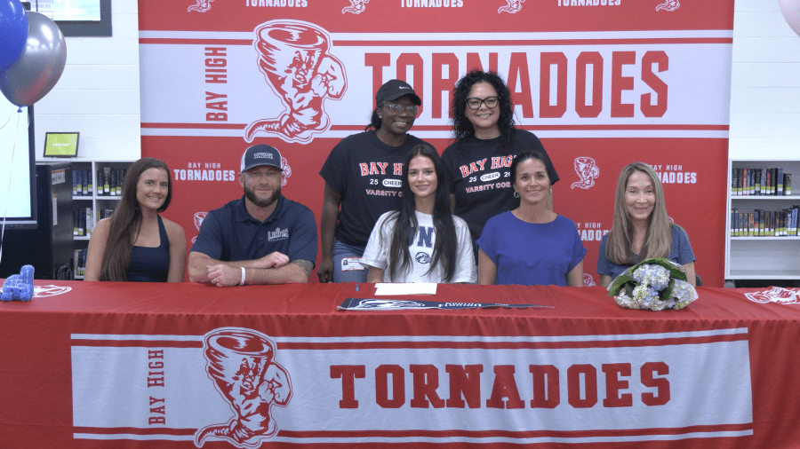 Bay Cheer’s Kingsley Guidas goes D1