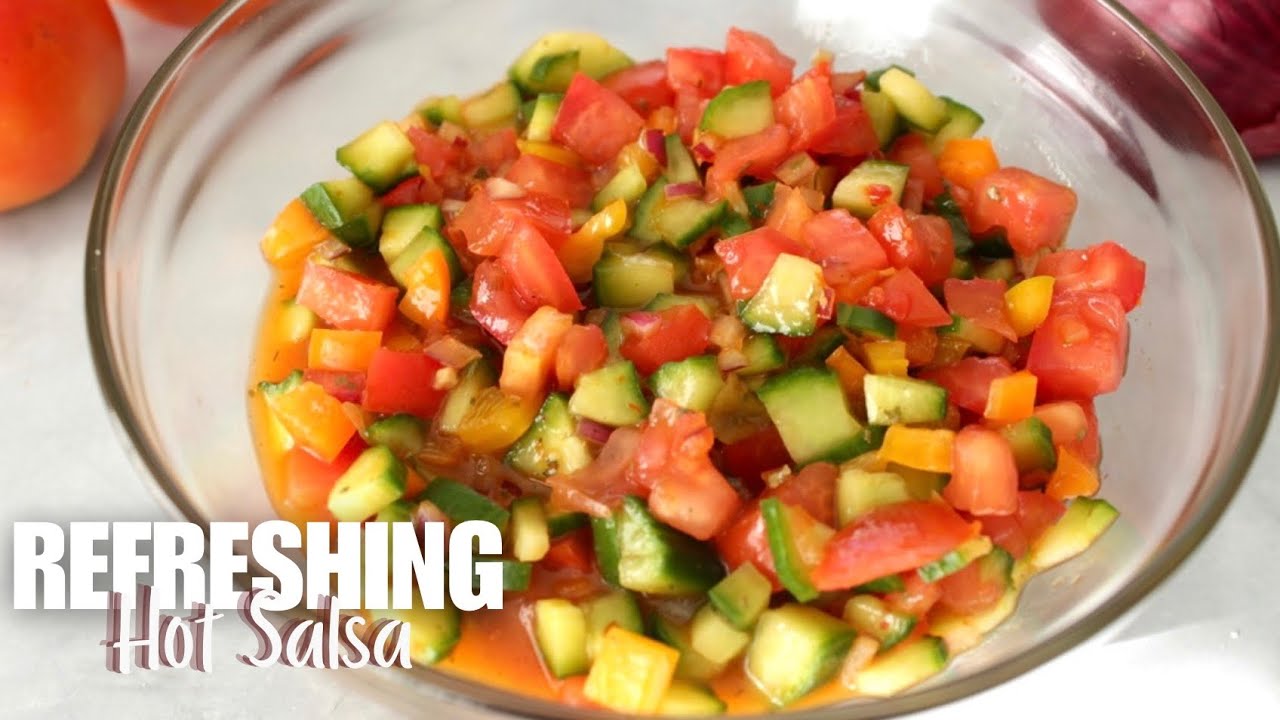 Easy salsa recipe with fresh vegetables