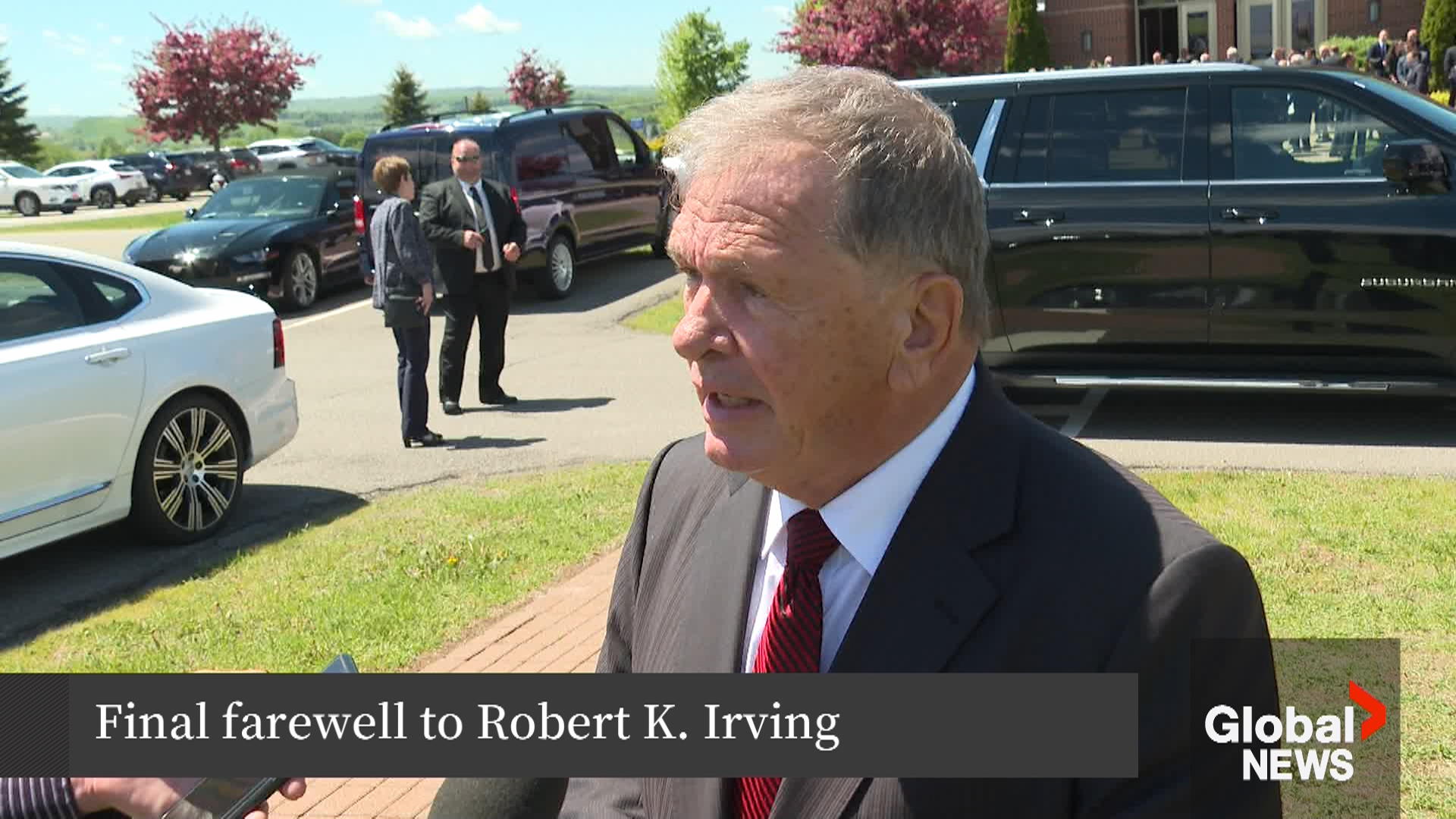 Mourners pack church for funeral of Robert K Irving