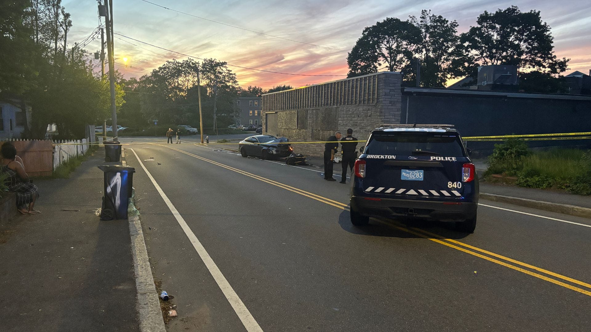Two people hospitalized in Brockton motorcycle crash