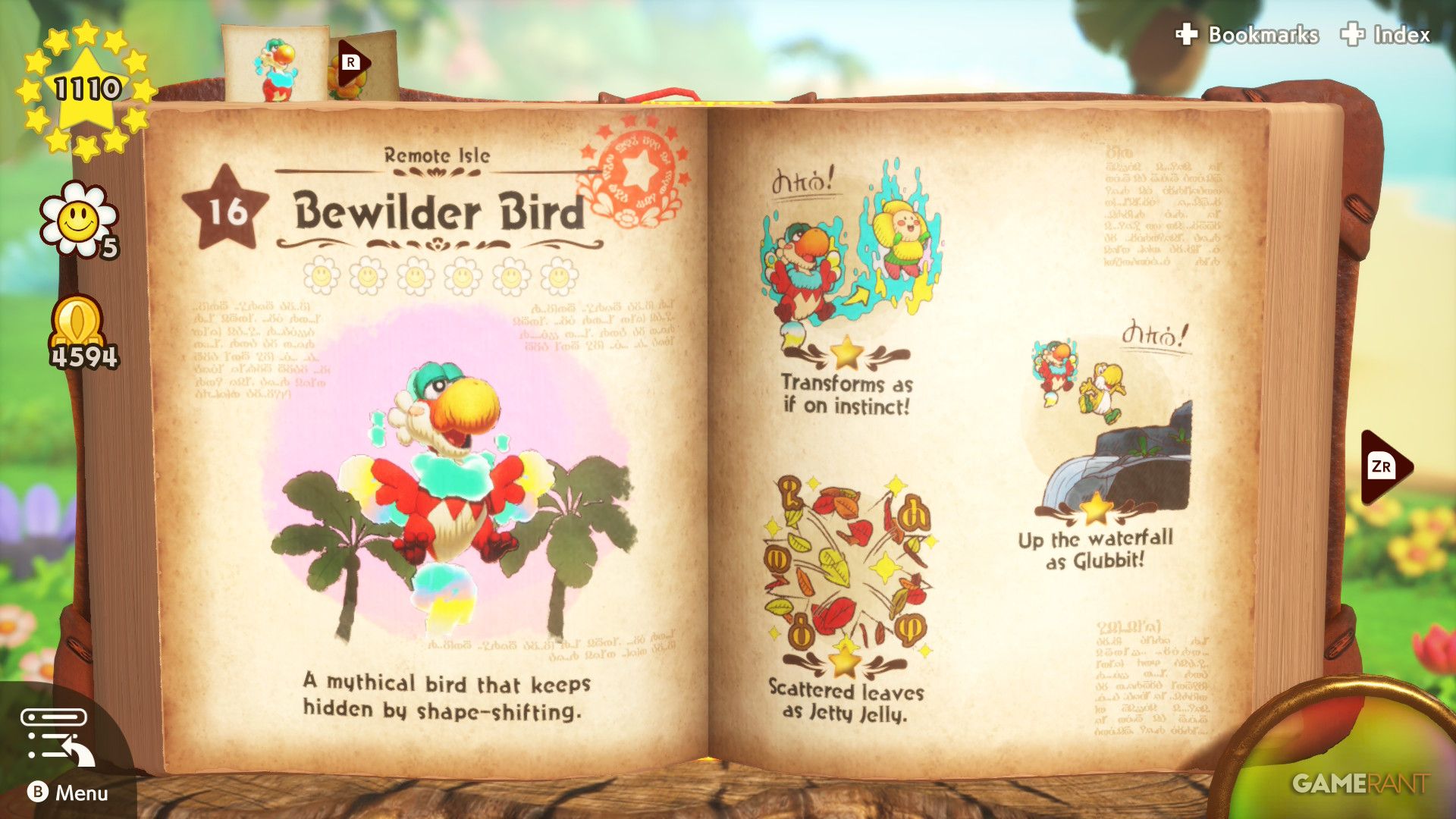 Yoshi and the mysterious book - All Bewilder Bird discoveries