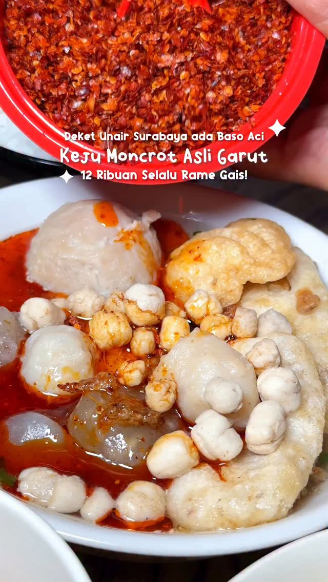 Baso aci keju moncrot, selalu ramai dan lezat