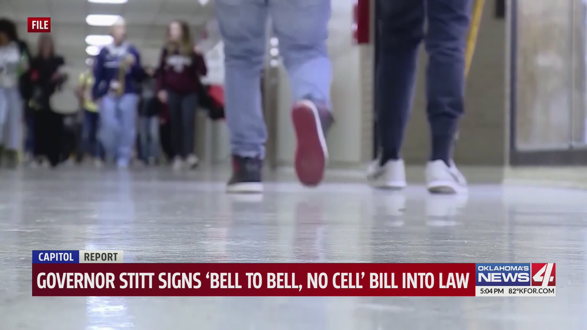 Governor Stitt signs 'Bell to Bell, No Cell' bill into law