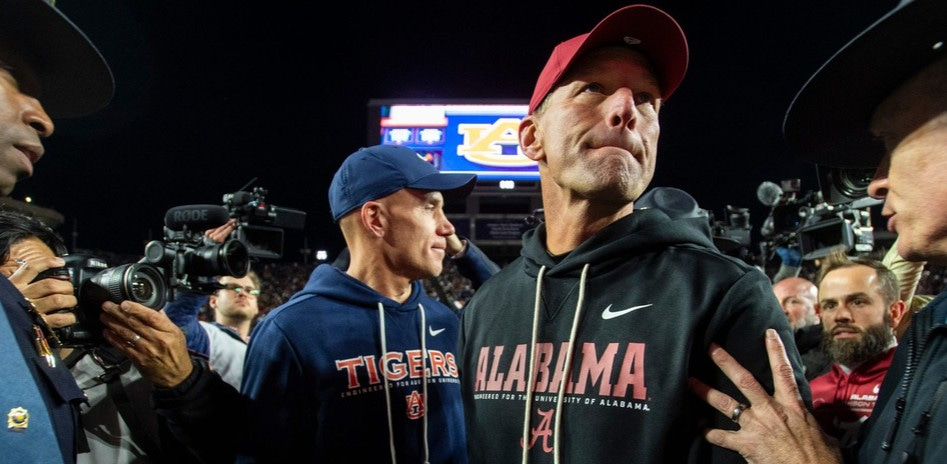 Kalen DeBoer reacts to Auburn blasting 'Dixieland Delight' during ...