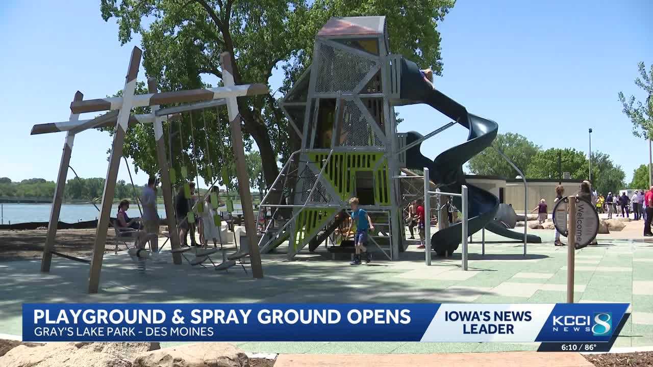 New playground and spray ground open at Gray's Lake Park