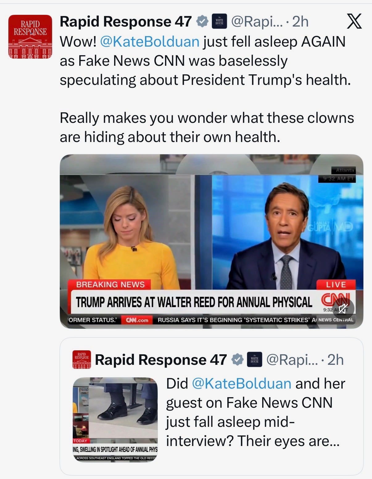 White House meltdown backfires as CNN host issues pro response