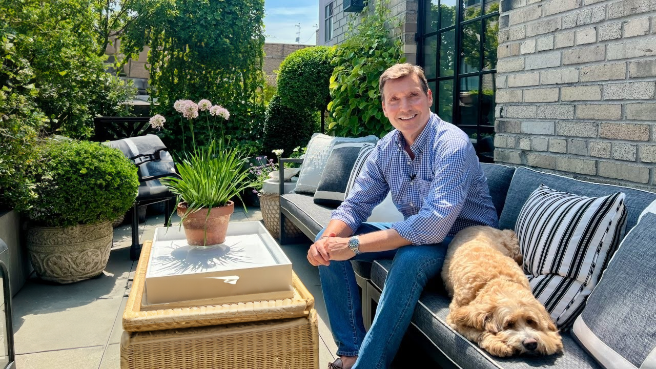 Inside a chic NYC apartment with a terrace