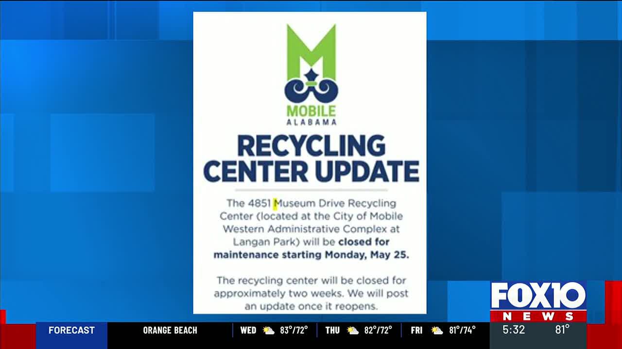Mobile recycling center temporarily closed for maintenance